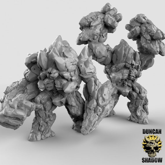 Earth Elemental Resin Figurines for Dungeon Games and Table - Etsy
