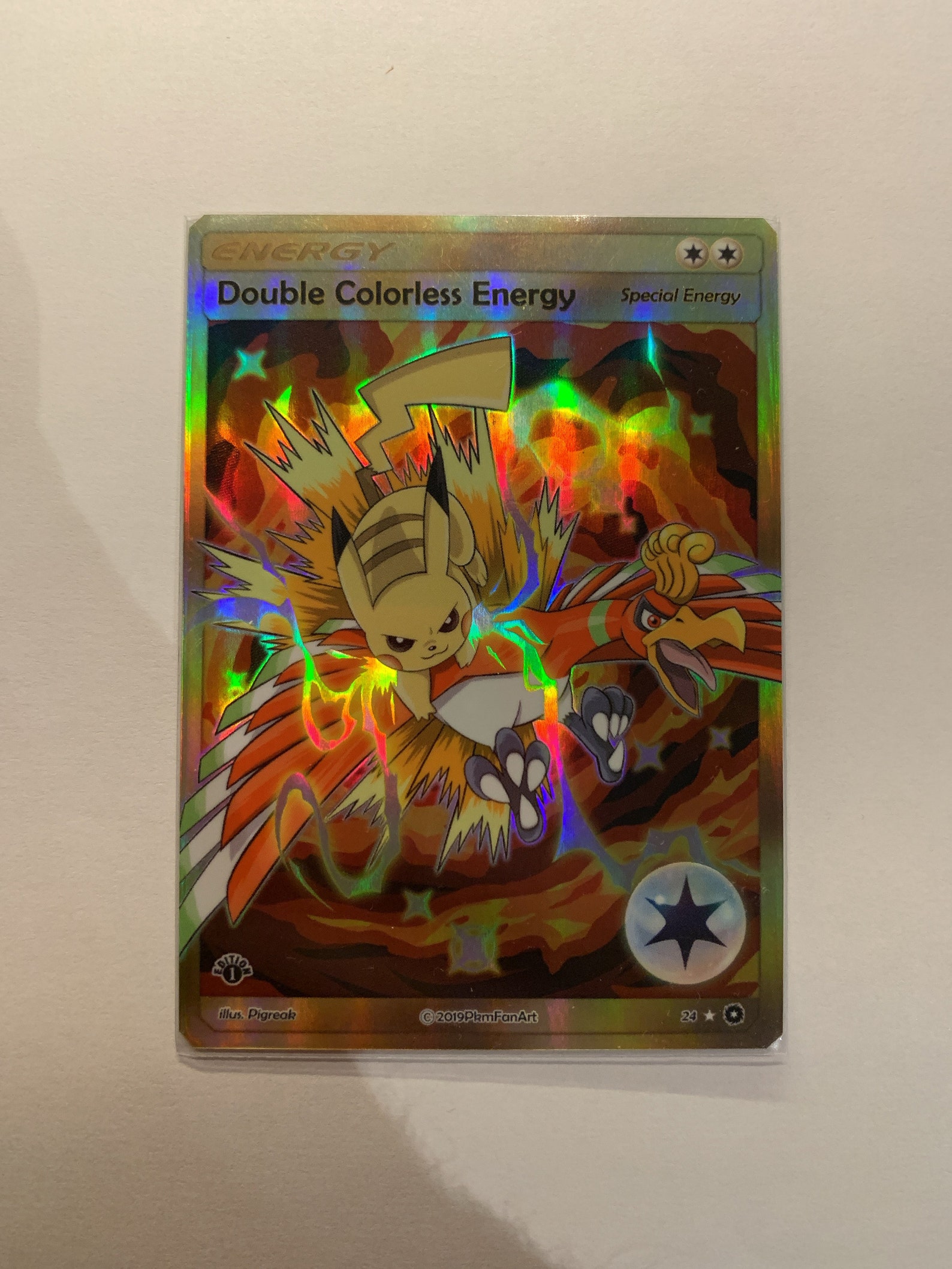 LIMITED Pikachu Colorless Energy Custom Card - Etsy