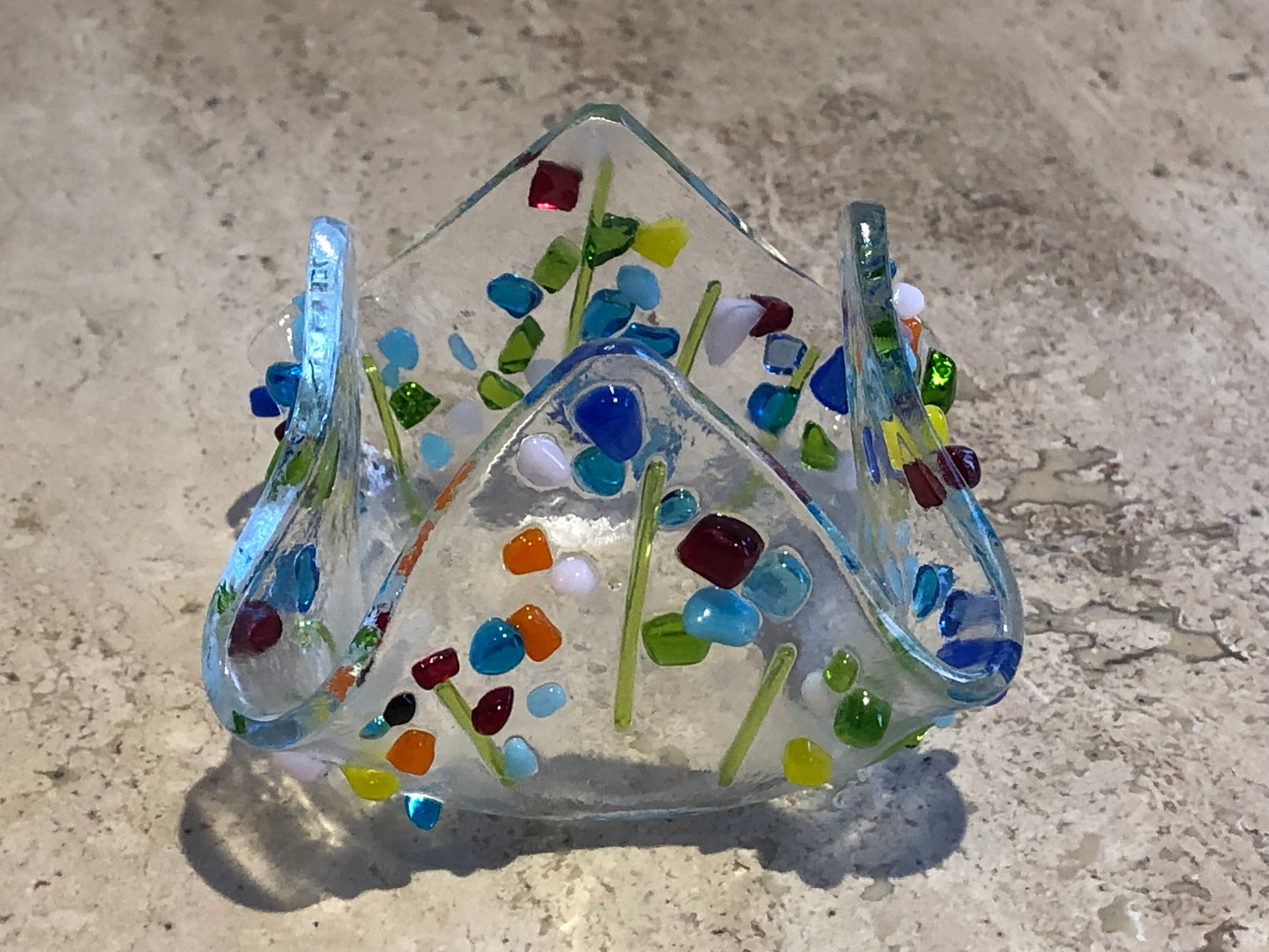 Small Fused Glass Tealight - Etsy UK