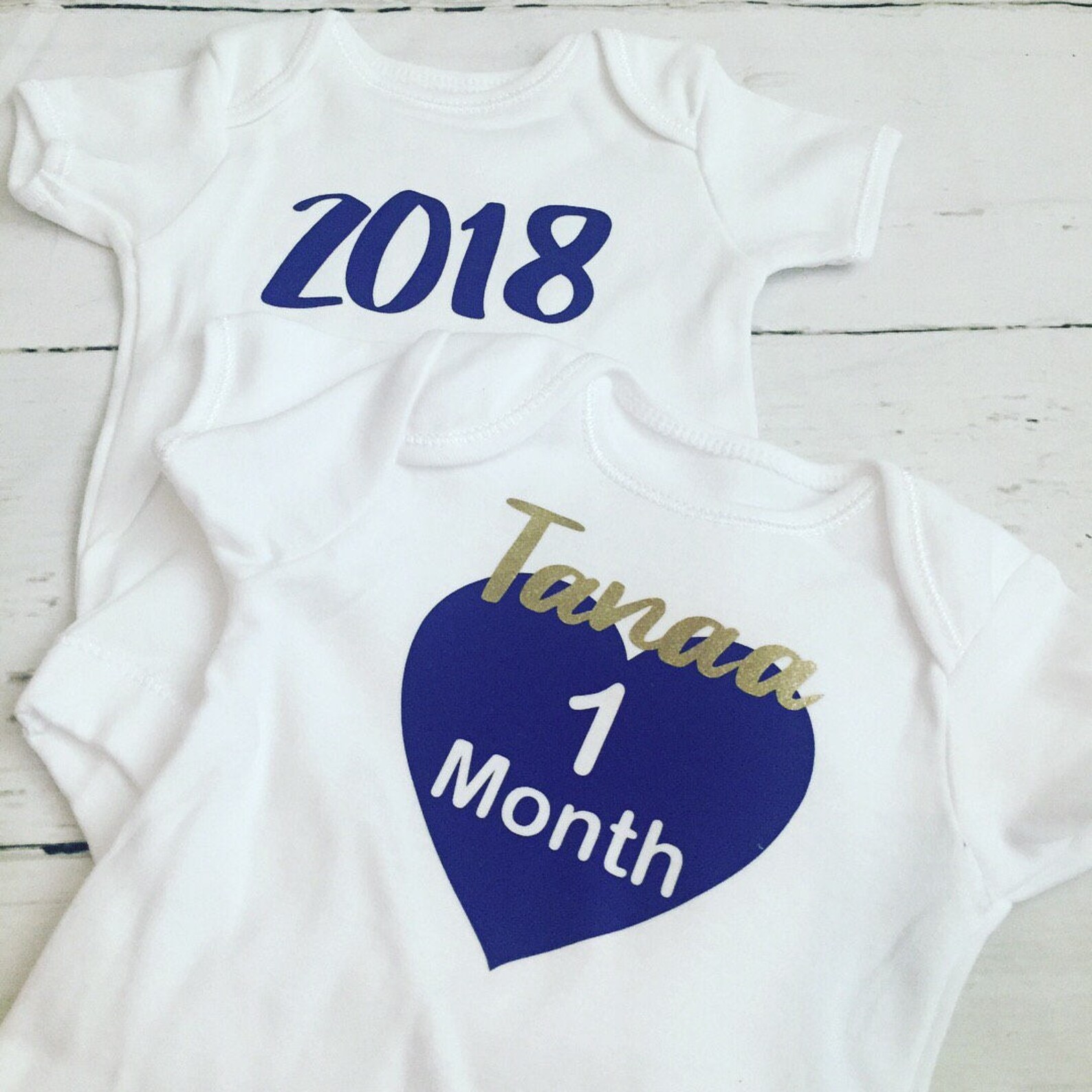 Personalised Baby Monthly Milestone Onesie Set, Baby Milestone Vests ...