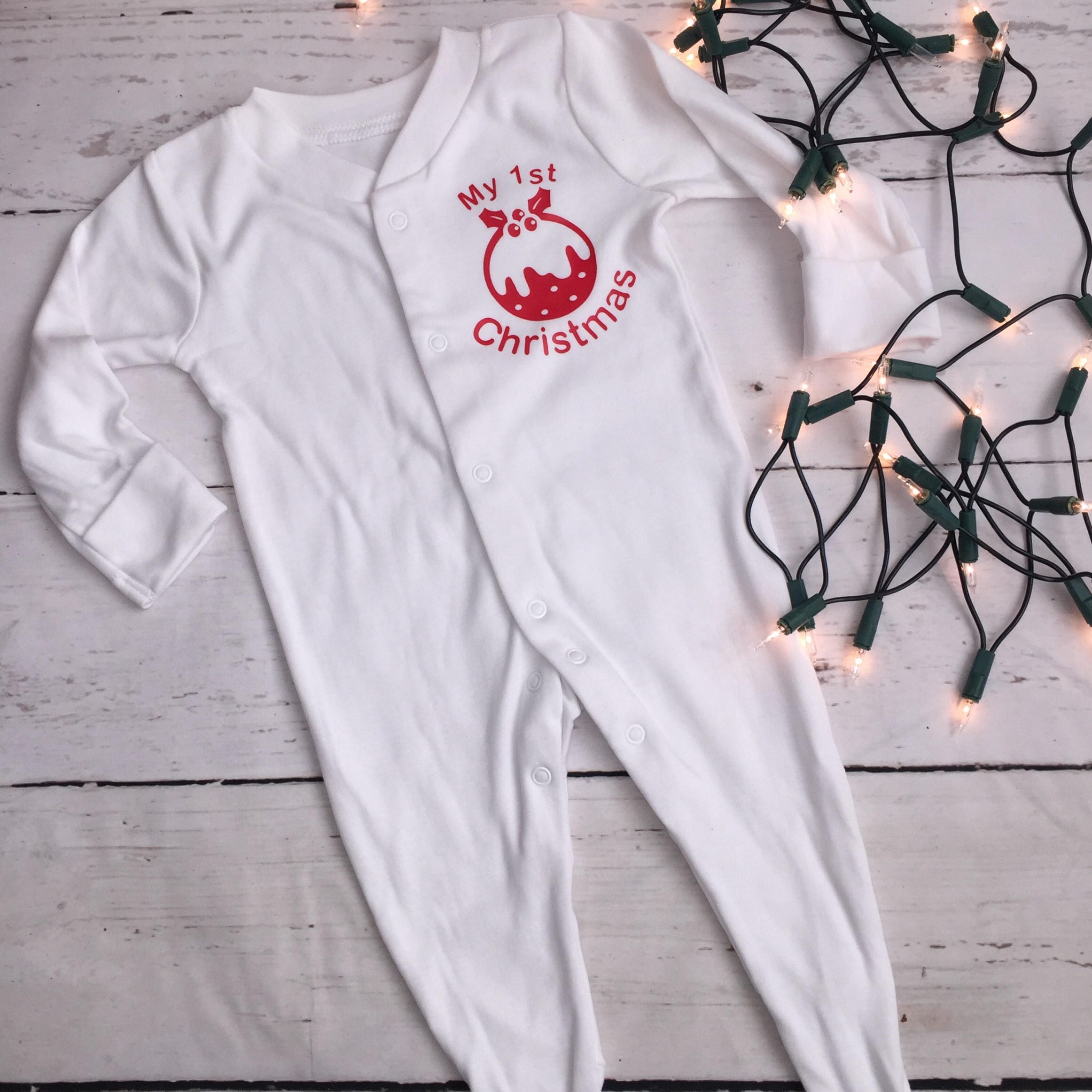 My First Christmas Sleepsuit My First Christmas Onesie - Etsy