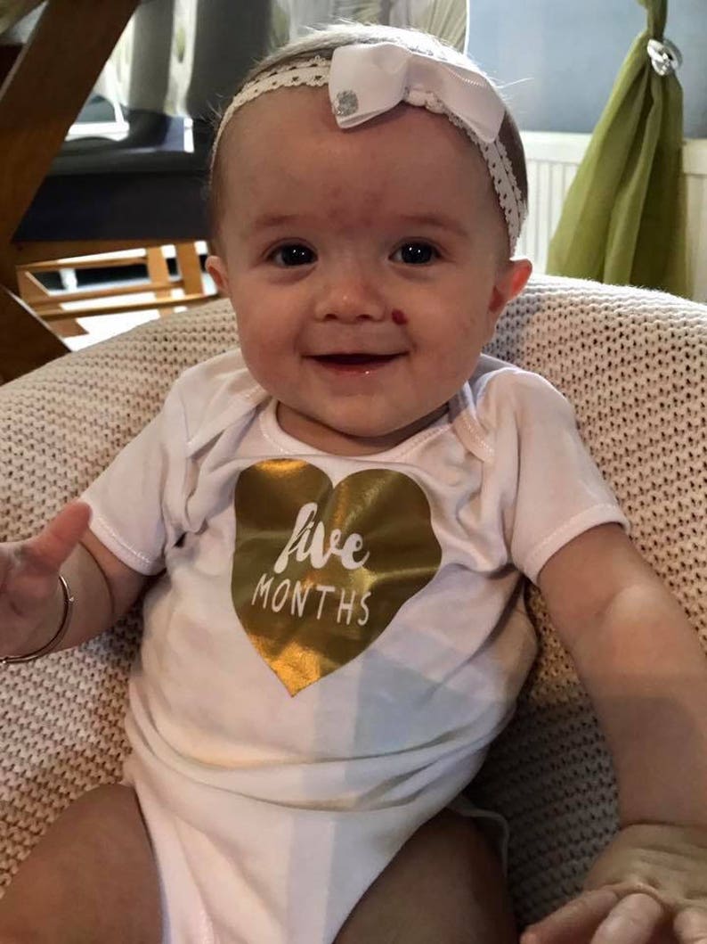 Monthly Milestone Vests, Baby Milestone Onesie, Heart Monthly Milestone ...
