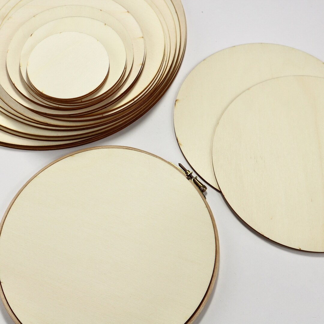 7 Inch Wooden Backs for Embroidery Hoops. Simple Blank, Finishing ...