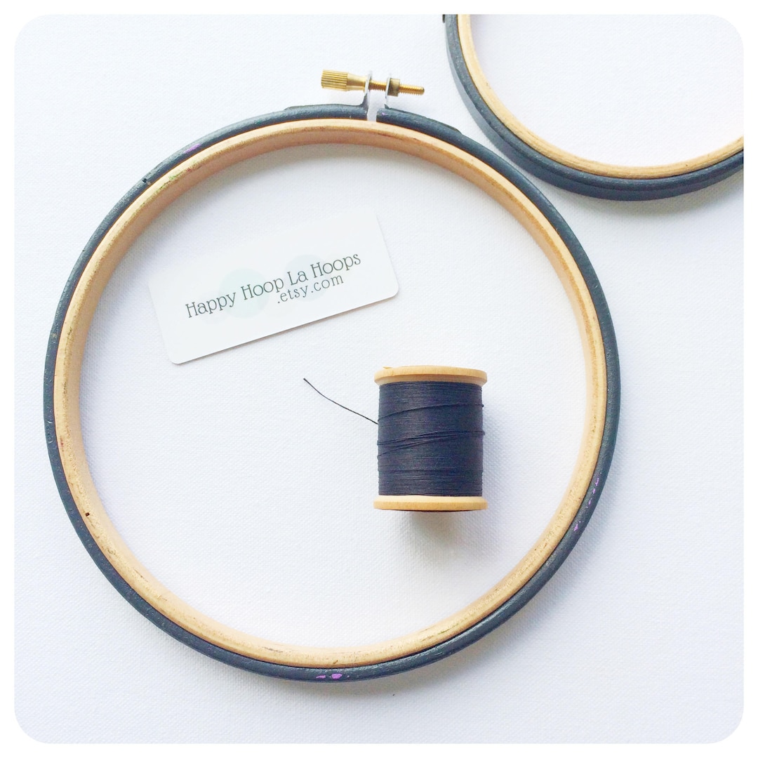 Medium, Slate Gray Embroidery Hoop. Coloured Embroidery Hoop. Painted ...