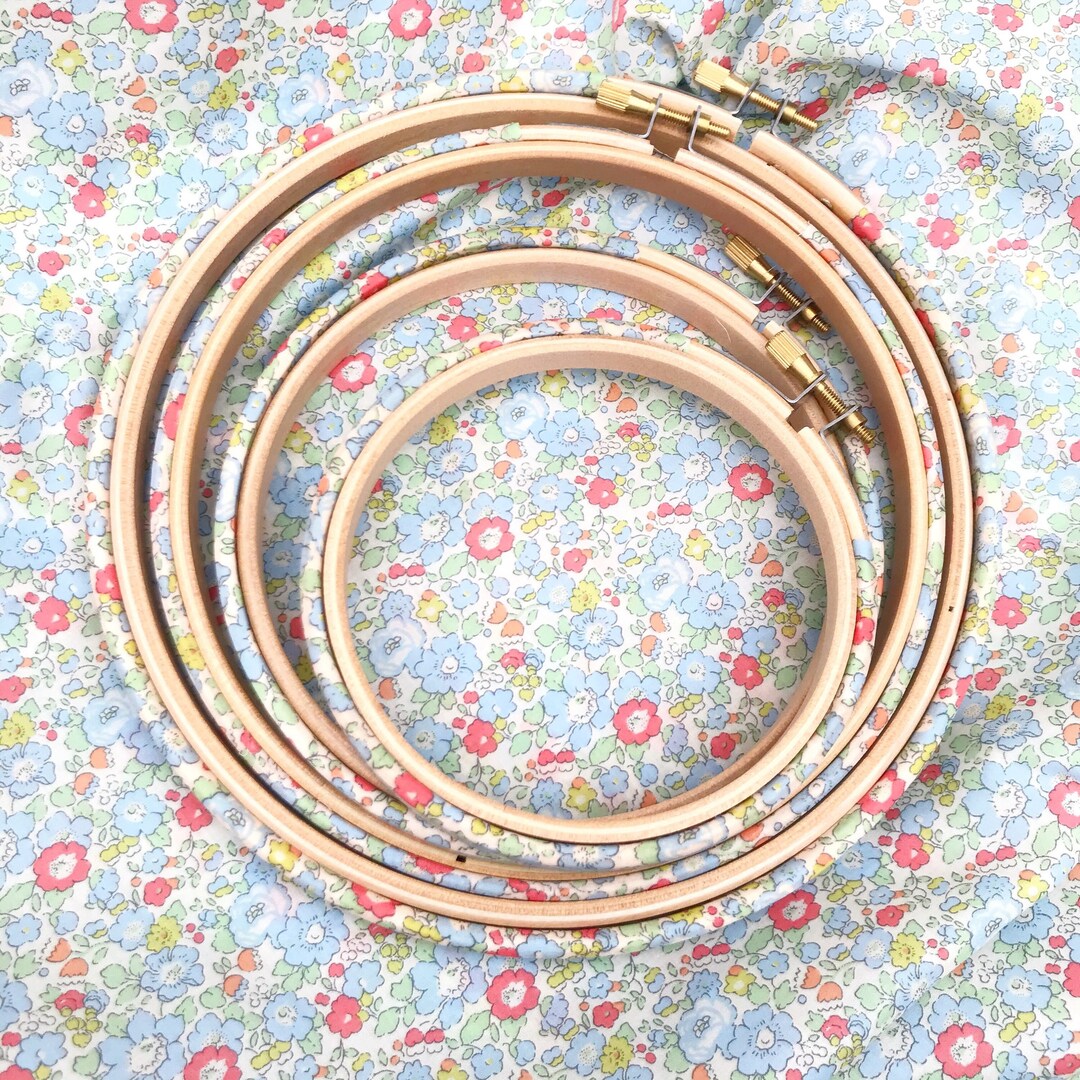 Small Embroidery Hoop, 3 - 5 Inch. Liberty’s of London, Fabric Wrapped ...