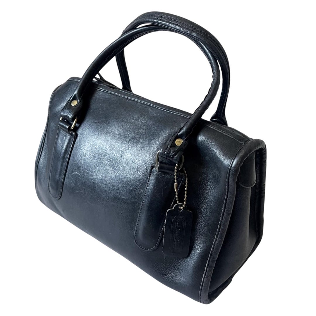 Coach Vintage Madison Top Handle Satchel Doctor Bag Black New York USA ...