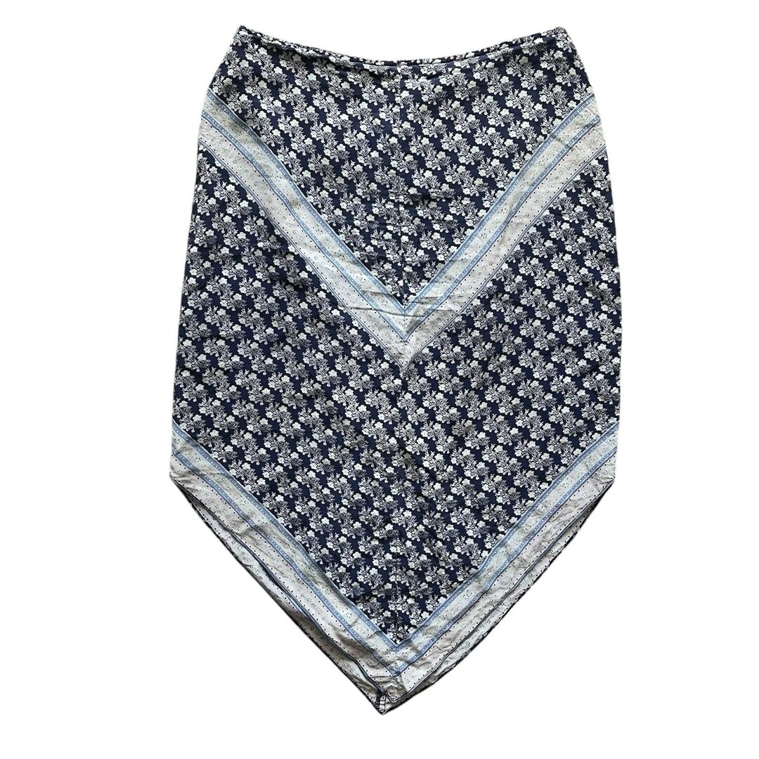 Y2k Express Bandana Handkerchief 100% Silk Skirt Size 5/6 Small Boho ...