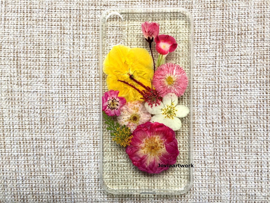 Genuine Pressed Dried Flower iPhone Case - iPhone Crystal Clear Case - Etsy