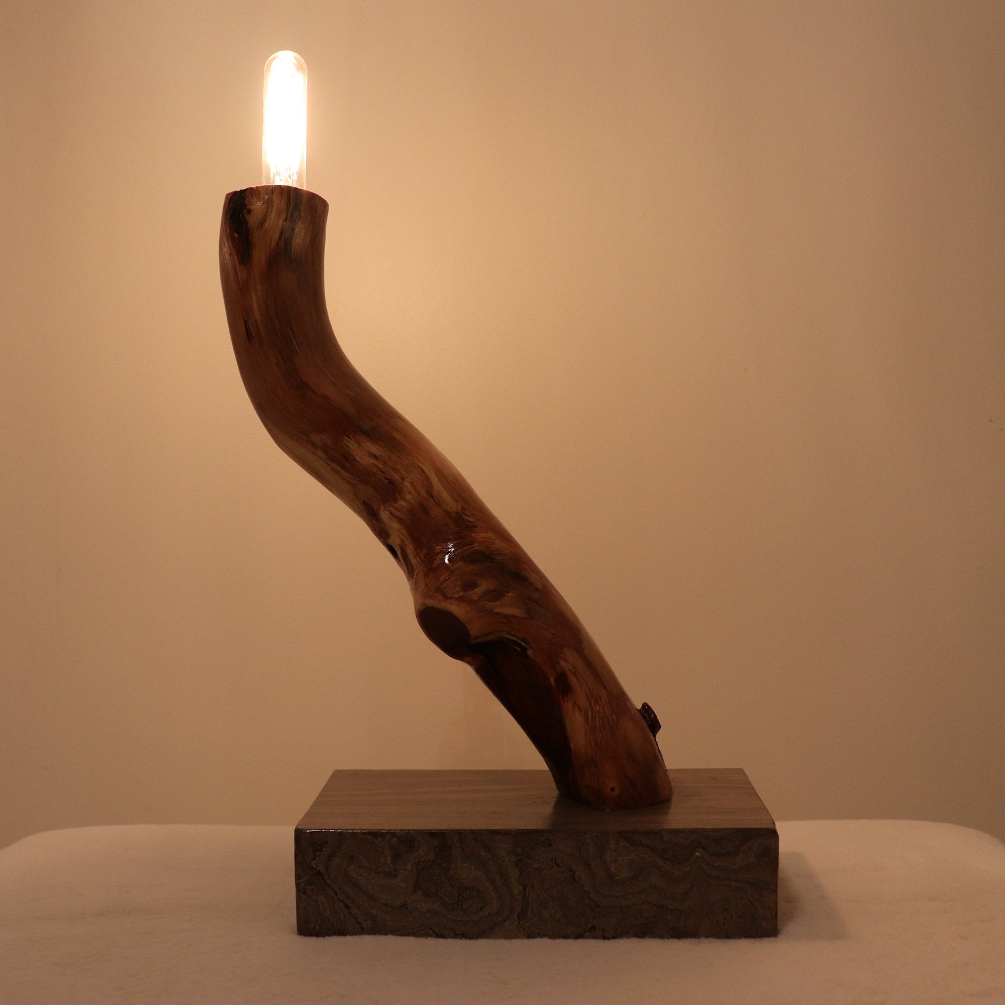 Osage Orange Wood Desk Lamp - Etsy