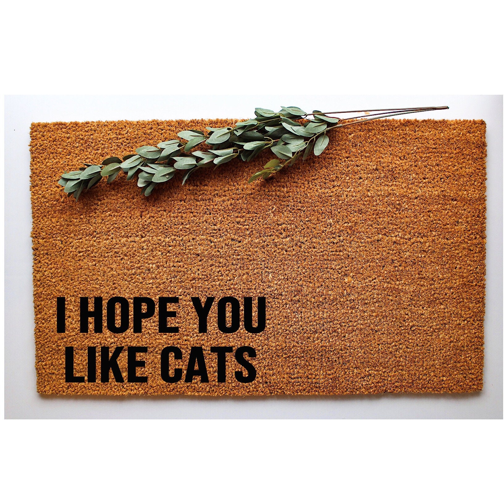 I hope you like cats welcome mat door mat funny doormat | Etsy