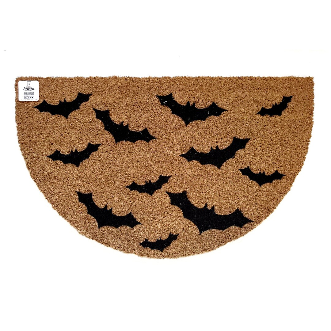 Halloween Doormat Bat Doormat Half Circle Doormat Semi - Etsy