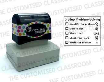 Custom made personalised teacher stamps by customisedclassroom