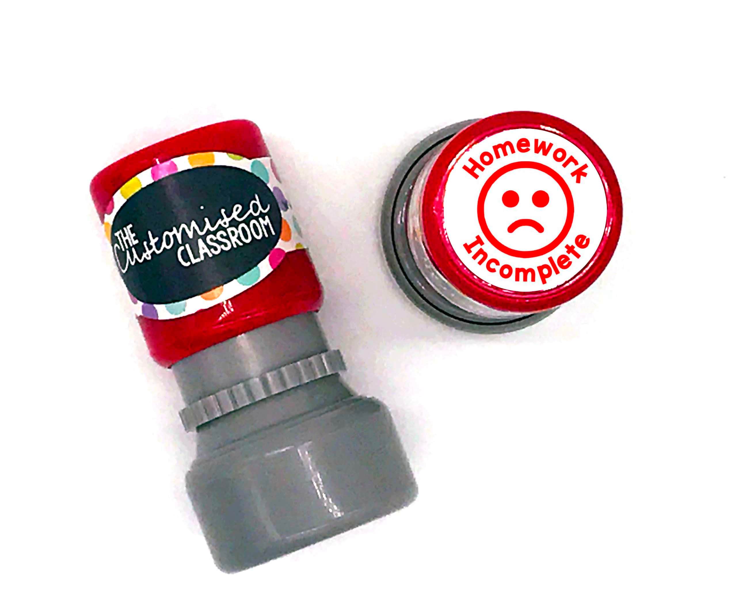 Personalised Teacher Stamp Homework Incomplete - Etsy