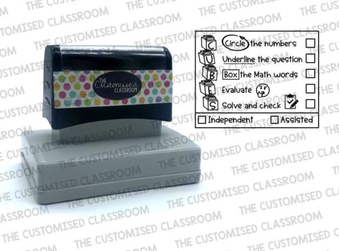 Teacher Stamp CUBES Worded Problem Solving Stamp 50x65mm - Etsy