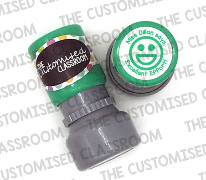 Personalised Teacher Stamp Excellent Effort Emoji Stamp - Etsy