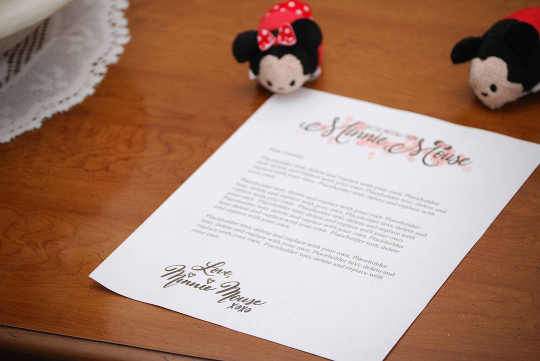 Minnie Mouse Letter Template - Etsy