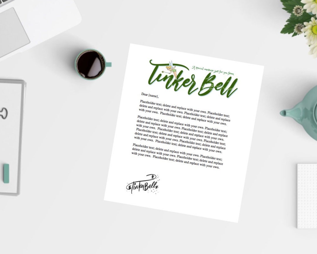 Tinker Bell Letter Template - Etsy