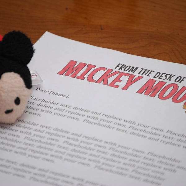 Mickey Mouse Letter - Etsy