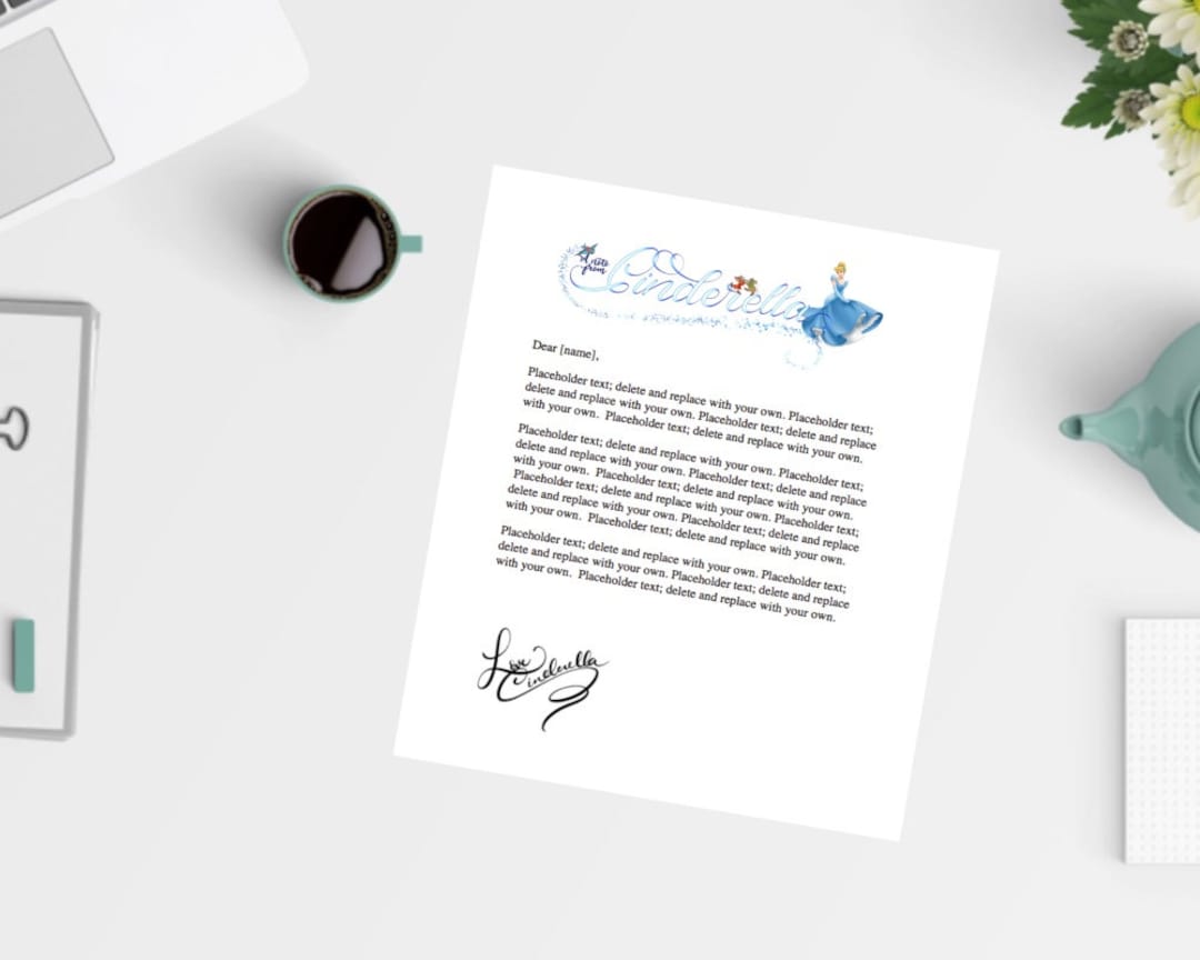 Cinderella Letter Template - Etsy