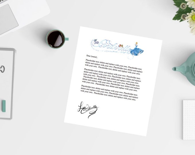 Cinderella Letter Template - Etsy