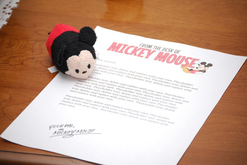 Mickey Mouse Letter Template - Etsy