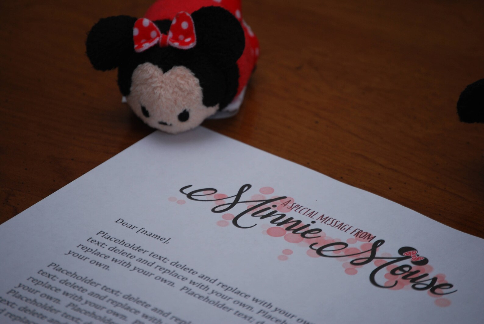Minnie Mouse Letter Template - Etsy