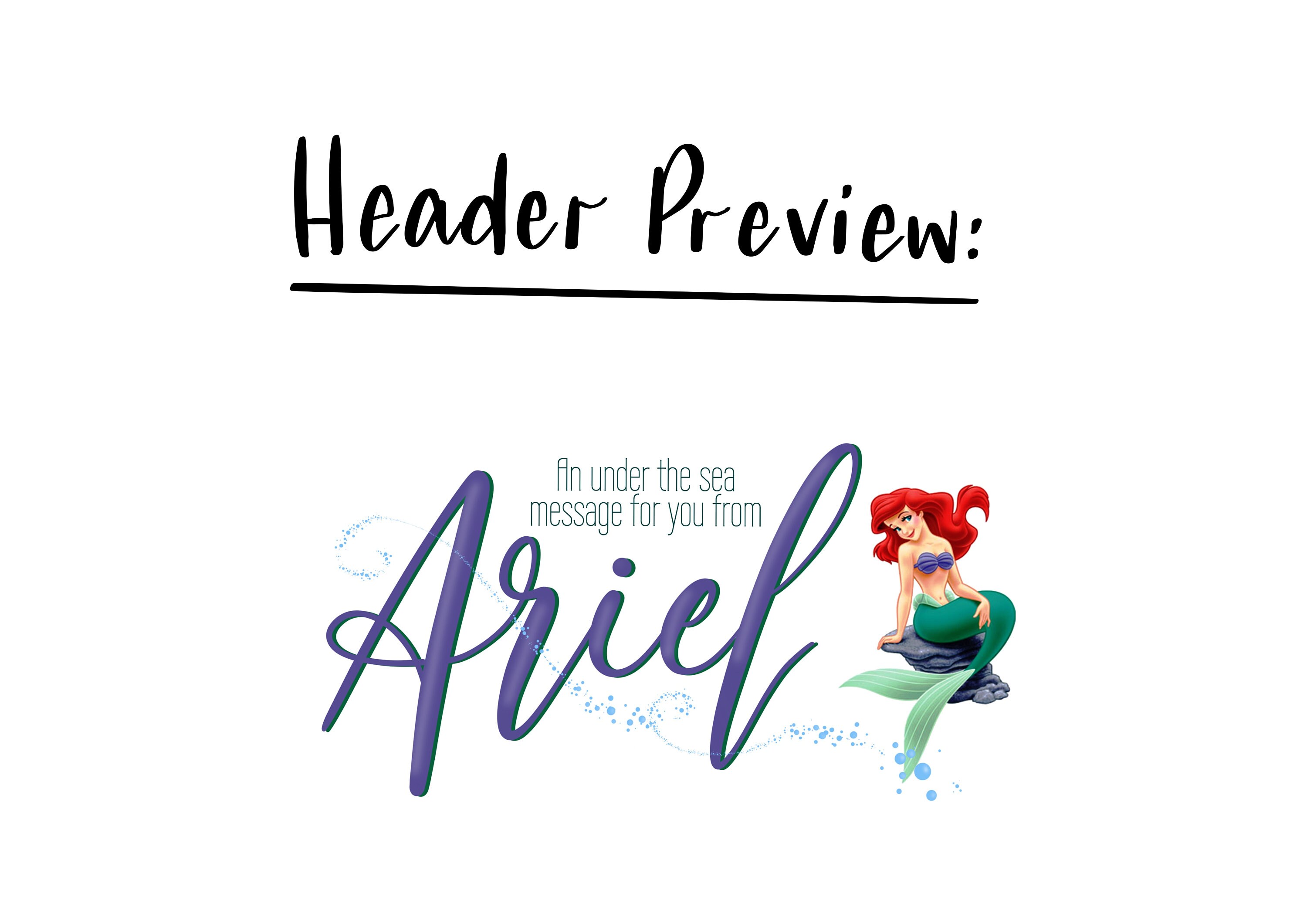 Ariel Letter Template - Etsy