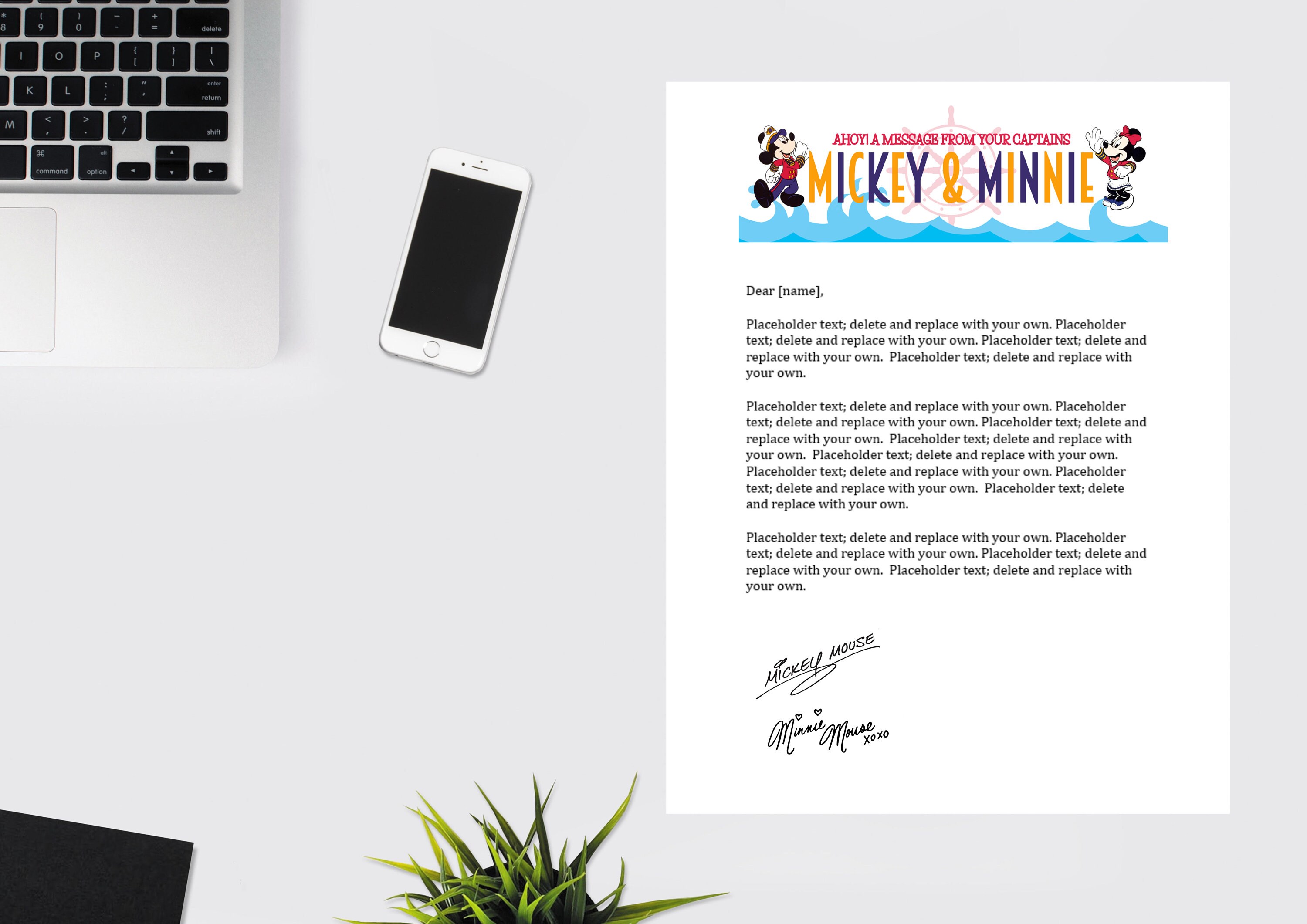 Captain Mickey and Minnie Letter Template - Etsy