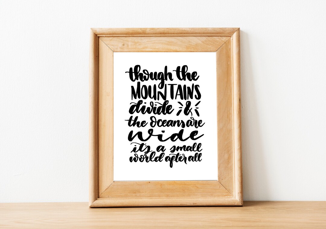 Small World Lyrics | 8x10 Printable - Etsy