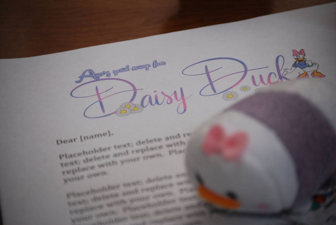 Daisy Duck Letter Template - Etsy