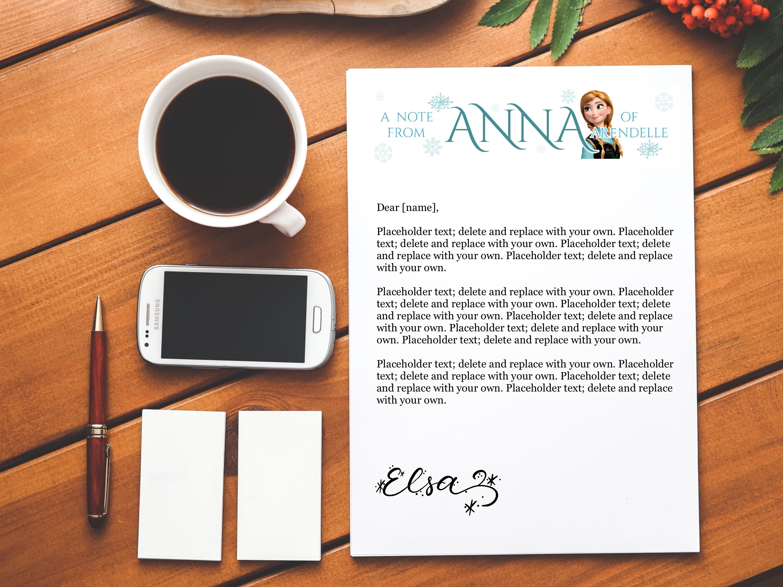 Princess Anna Letter Template - Etsy