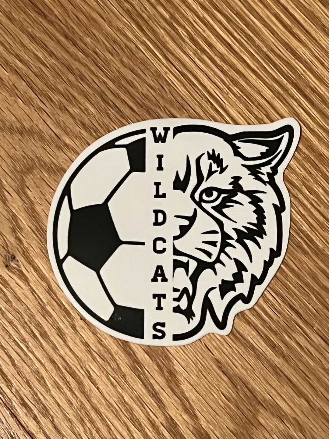 Sticker - 3” Wildcat and Soccer Ball - Etsy