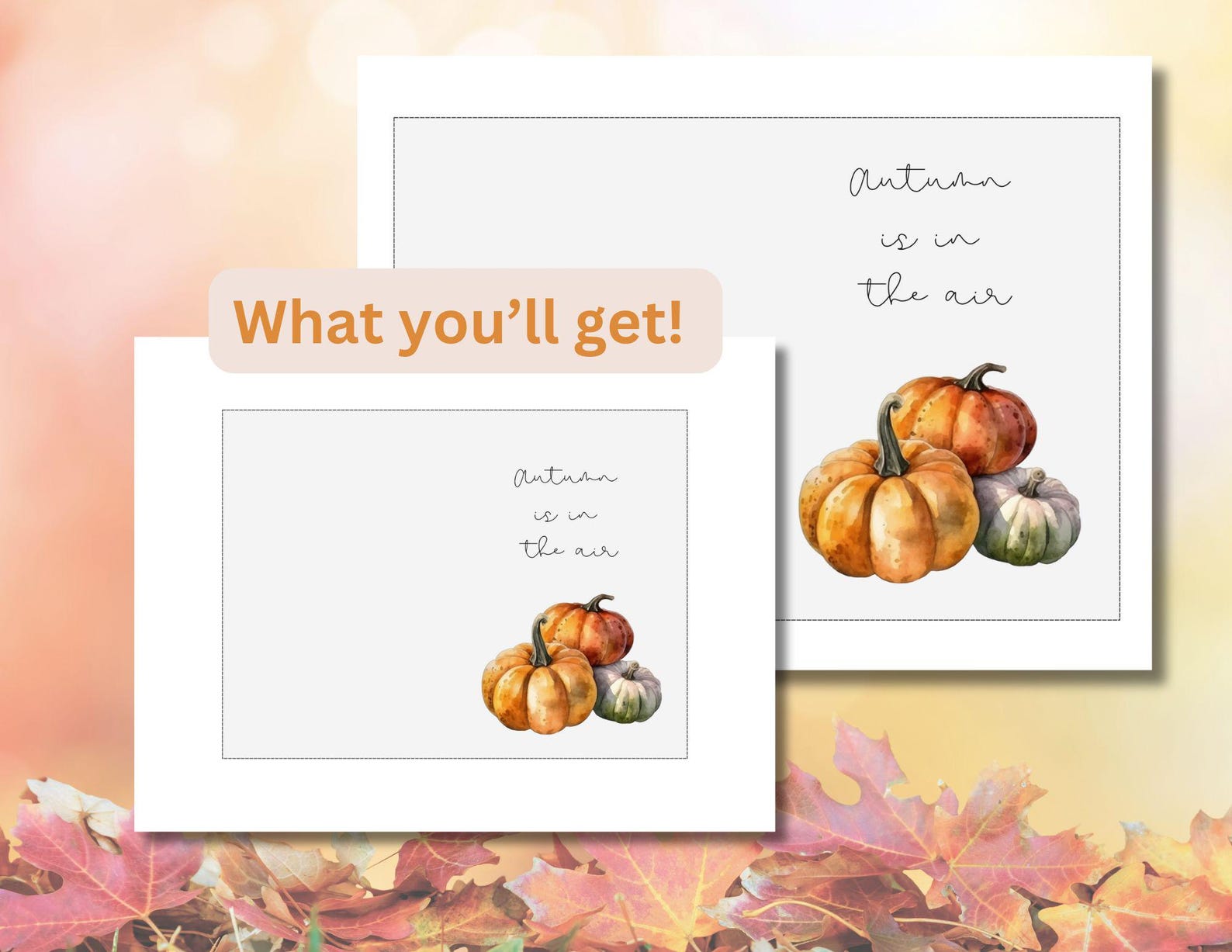 Printable Fall Greeting Card Printable Autumn Card for Seasonal ...