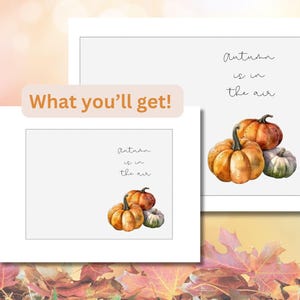 Printable Fall Greeting Card Printable Autumn Card for Seasonal ...