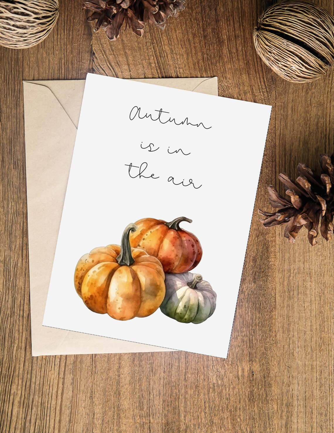 Printable Fall Greeting Card Printable Autumn Card for Seasonal ...