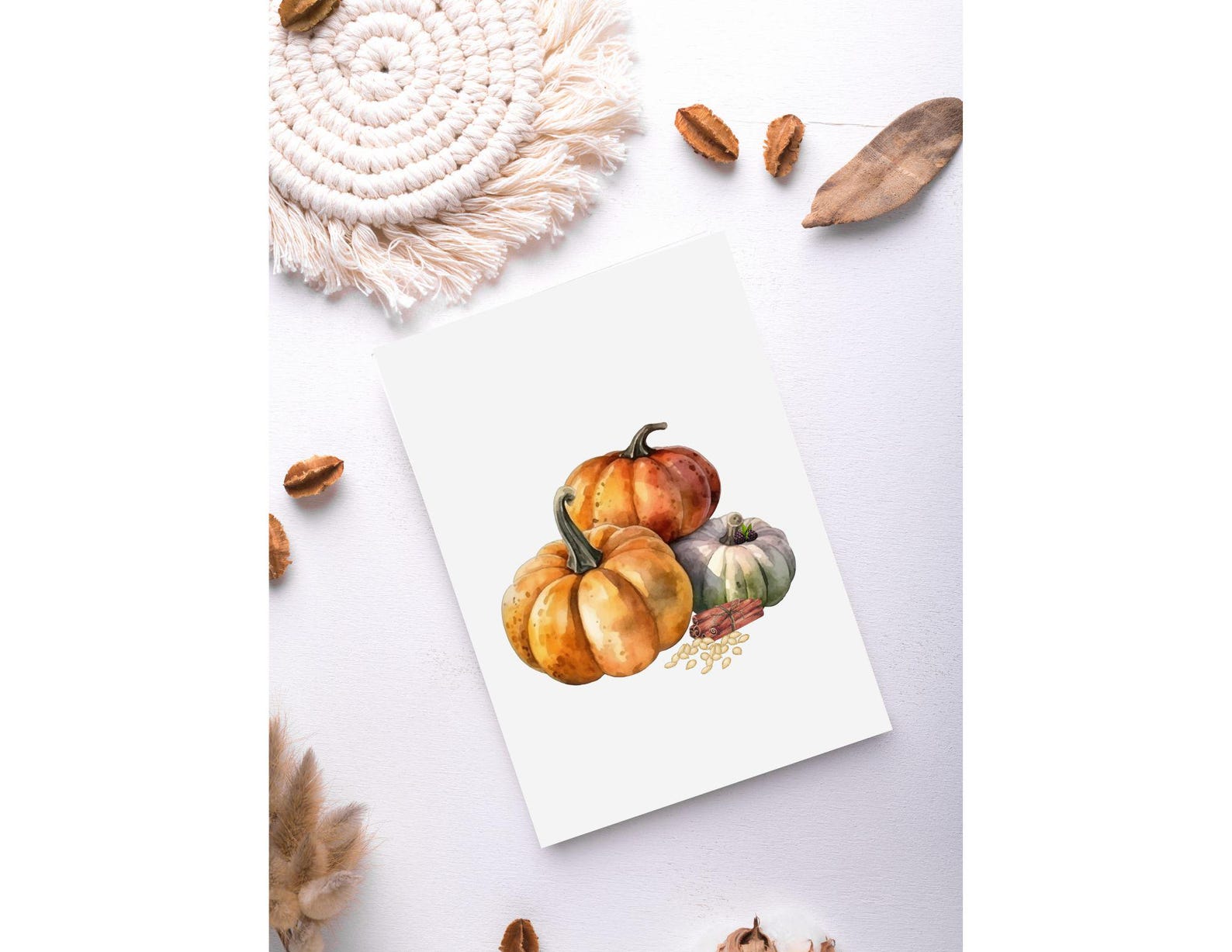 Printable Pumpkin Greeting Card Printable Autumn Spice Card for ...