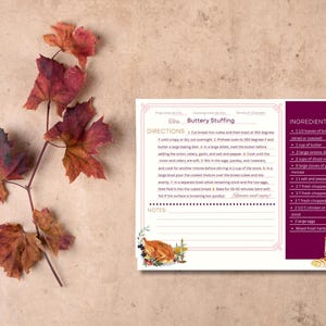 Printable Stuffing Recipe for Thanksgiving Stuffing Printable Recipe ...