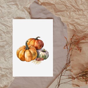 Printable Pumpkin Greeting Card Printable Autumn Spice Card for ...