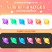 Rainbow Planet Sub Badges | Bit Badges | Twitch Badges | Cute Sub ...