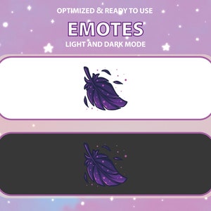 Violet Feather Emote | Cute Twitch Emote Design | Twitch Discord ...