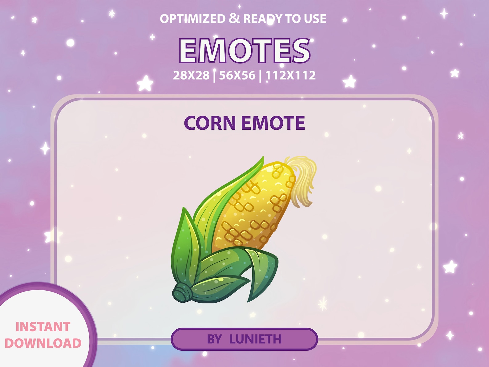 Corn Emote Cute Twitch Emote Design Twitch Discord Youtube Channel ...