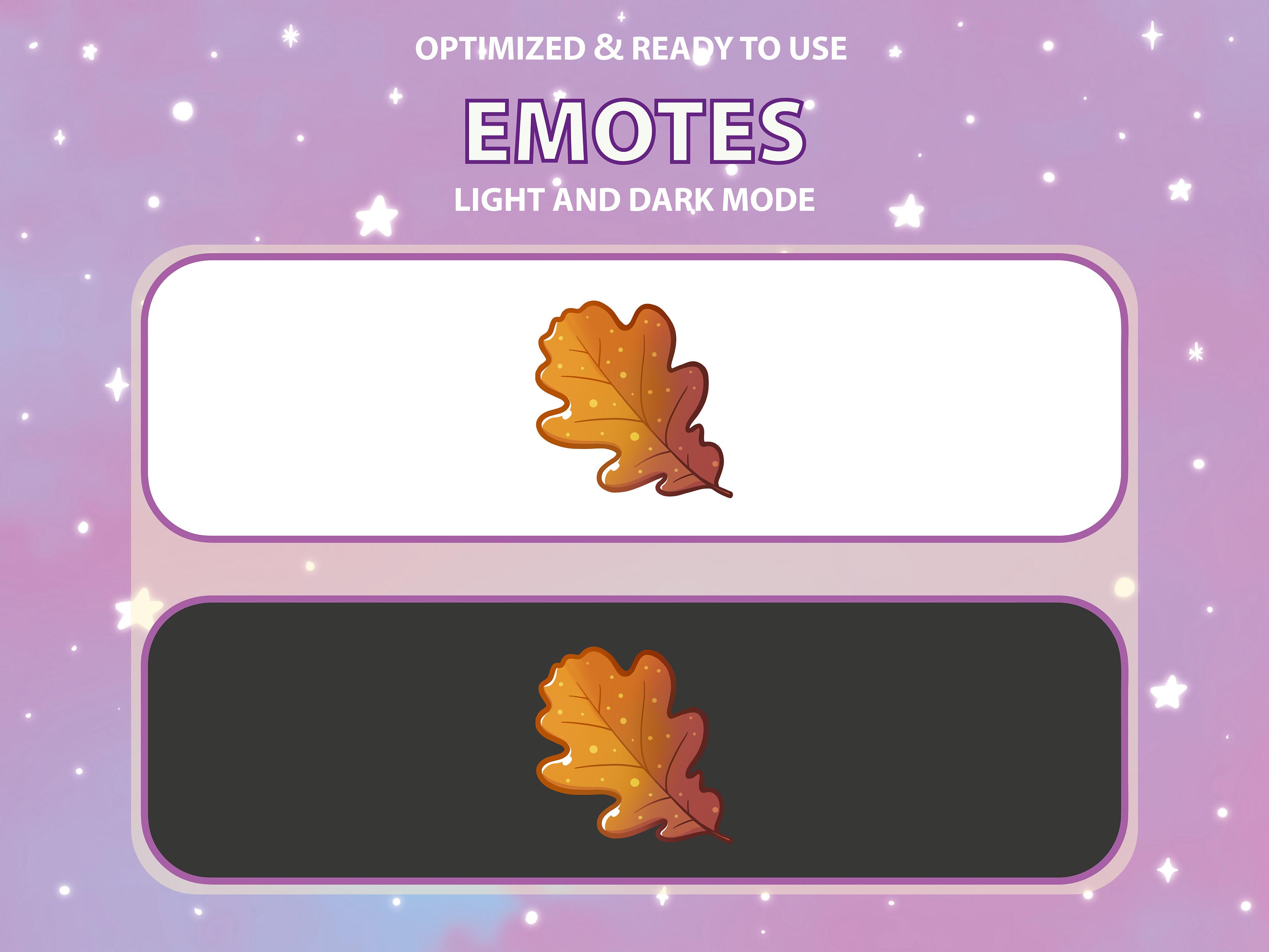 Oak Leaf Emote Cute Twitch Emote Design Twitch Discord Youtube Channel ...