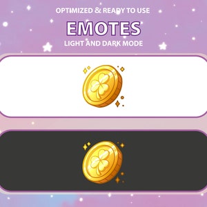 Gold Coin Emote | Cute Twitch Emote Design | Twitch Discord Youtube ...