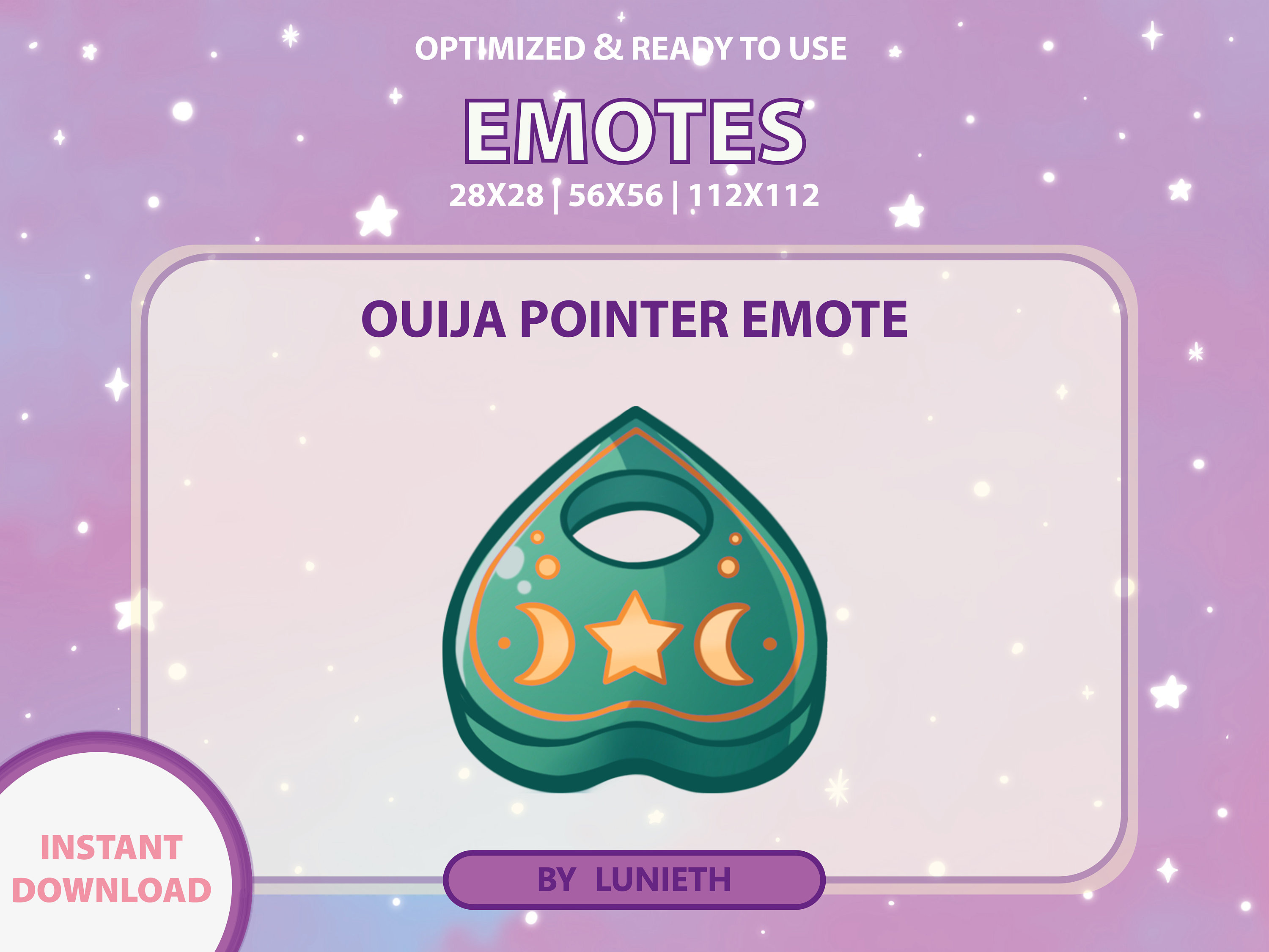 Ouija Pointer Emote | Cute Twitch Emote Design | Twitch Discord Youtube ...
