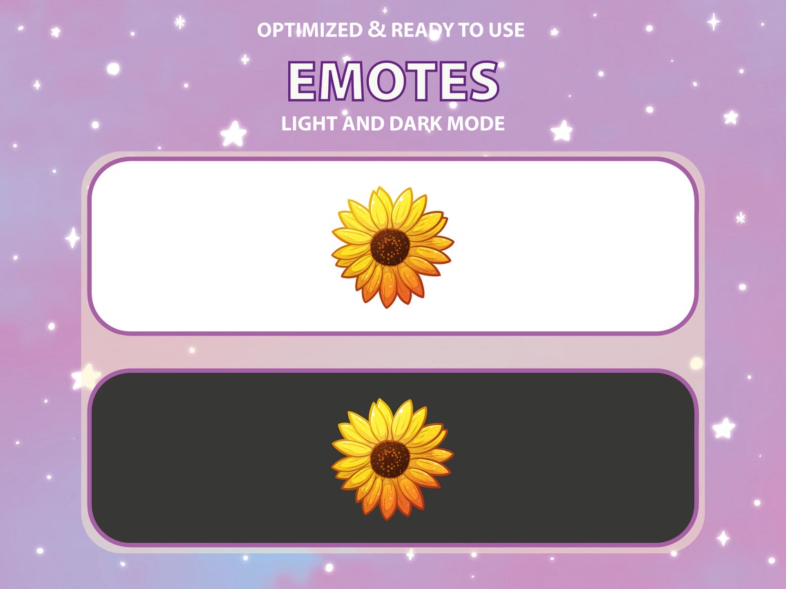 Sunflower Emote Cute Twitch Emote Design Twitch Discord - Etsy