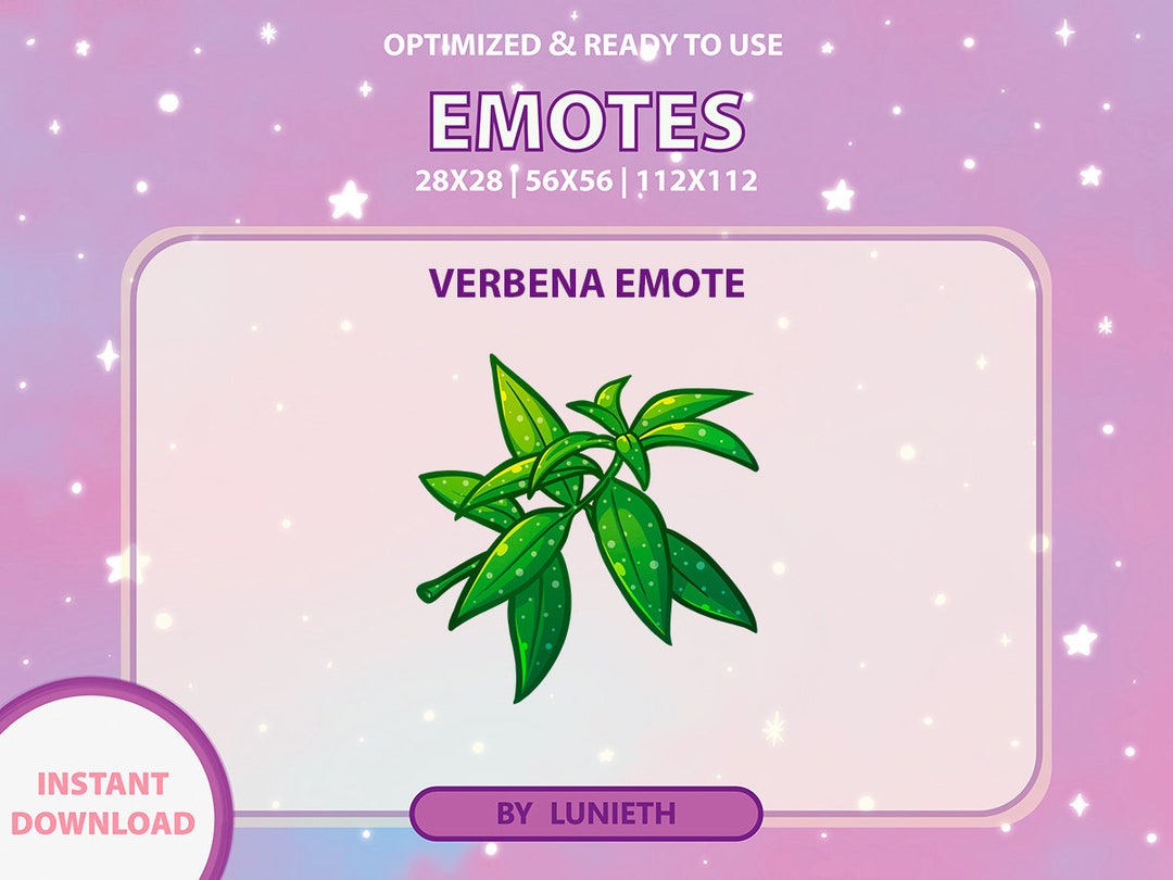 Verbena Emote | Cute Twitch Emote Design | Twitch Discord Youtube ...