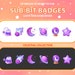 Purple Celestial Sub Badges Bit Badges Twitch Badges - Etsy
