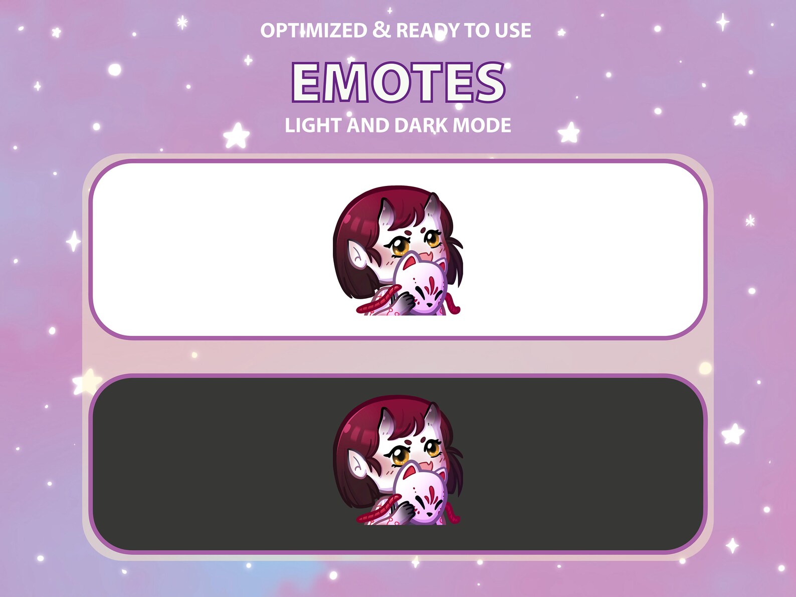 Demon Girl Emote | Cute Twitch Emote Design | Twitch Discord Youtube ...