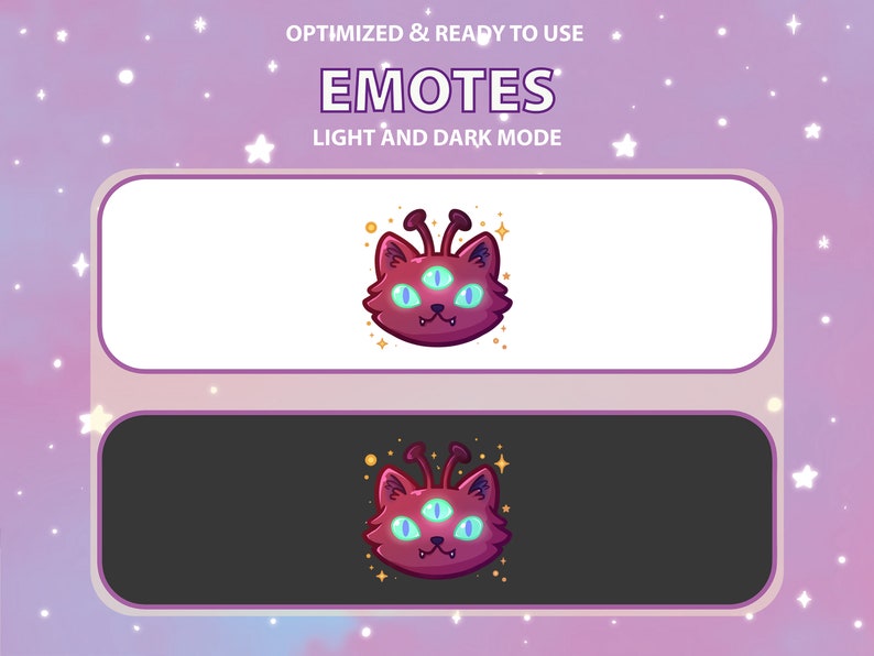 Alien Cat Emote Cute Twitch Emote Design Twitch Discord Youtube Channel ...