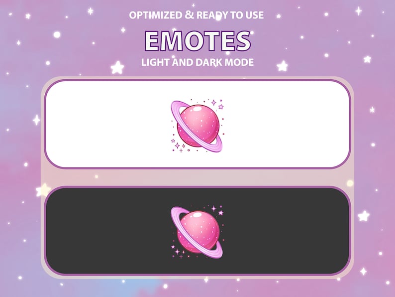 Pink Planet Emote | Cute Twitch Emote Design | Twitch Discord Youtube ...